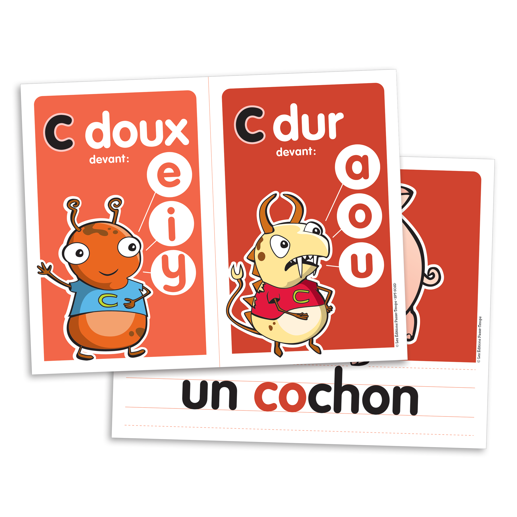 Affiches du «C» doux et «C» dur – Les Éditions Passe-Temps
