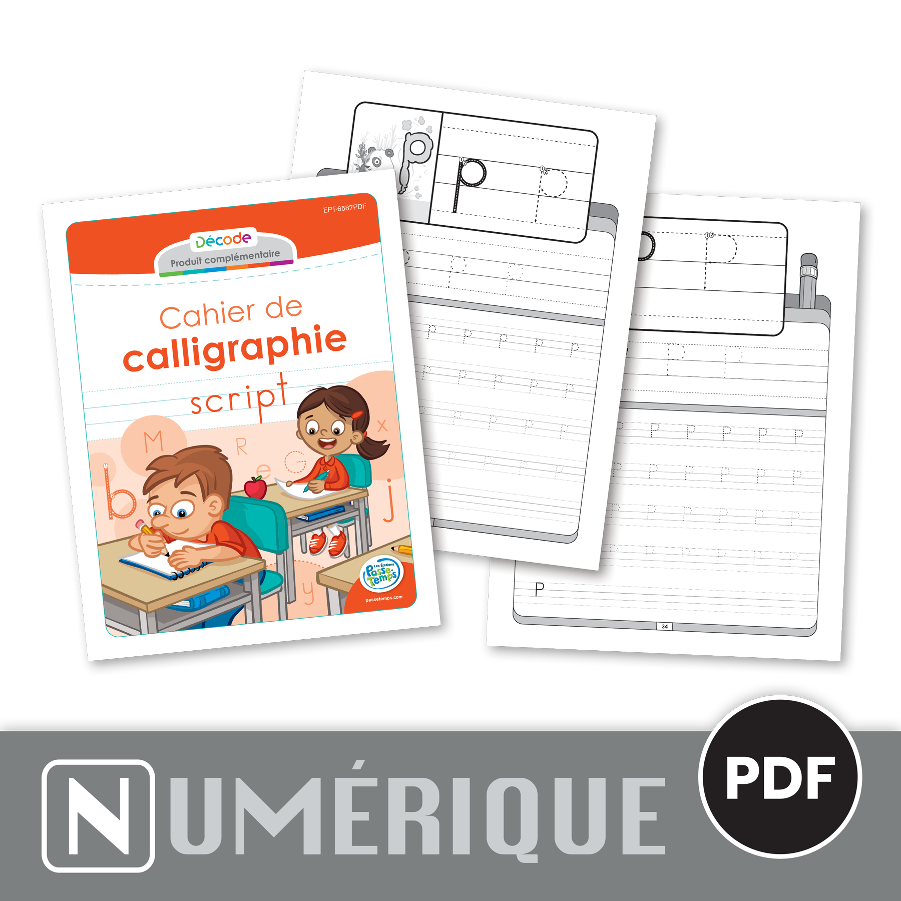 Cahier de calligraphie Décode (numérique) - Primaire - Éditions Passe ...