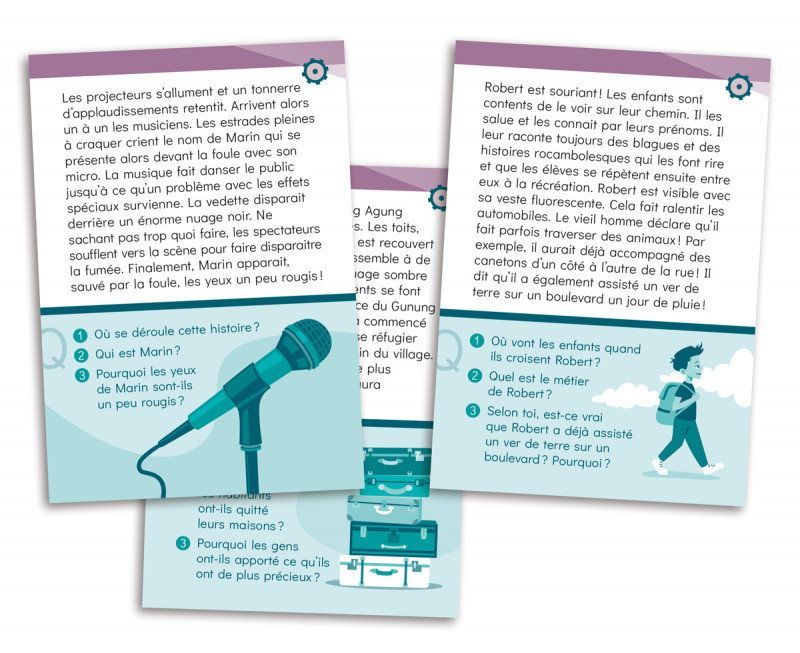 Cartes à lire - Ensemble 4e année - Primaire - Éditions Passe-Temps