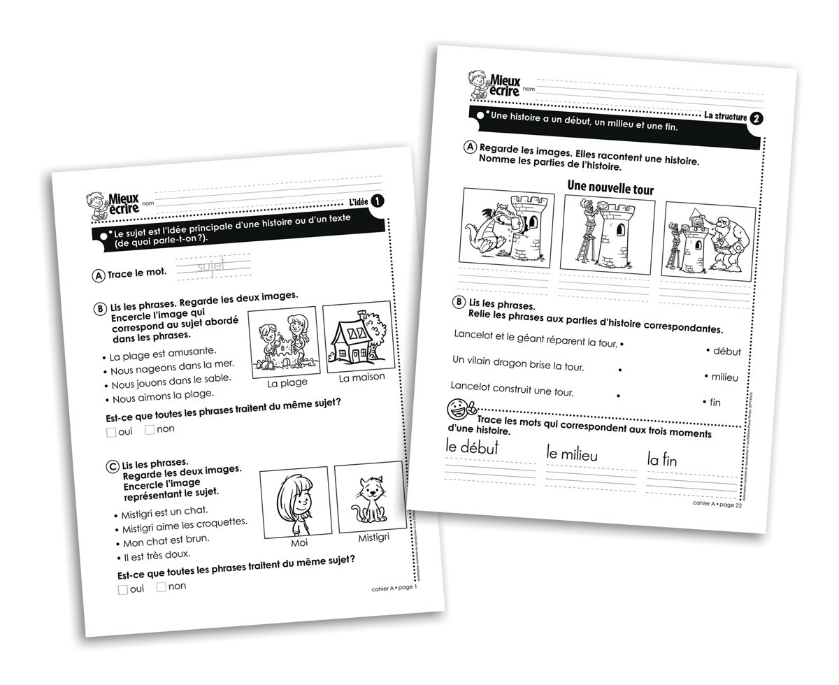 Mieux écrire - 1re année - Cahier A - Version numérique