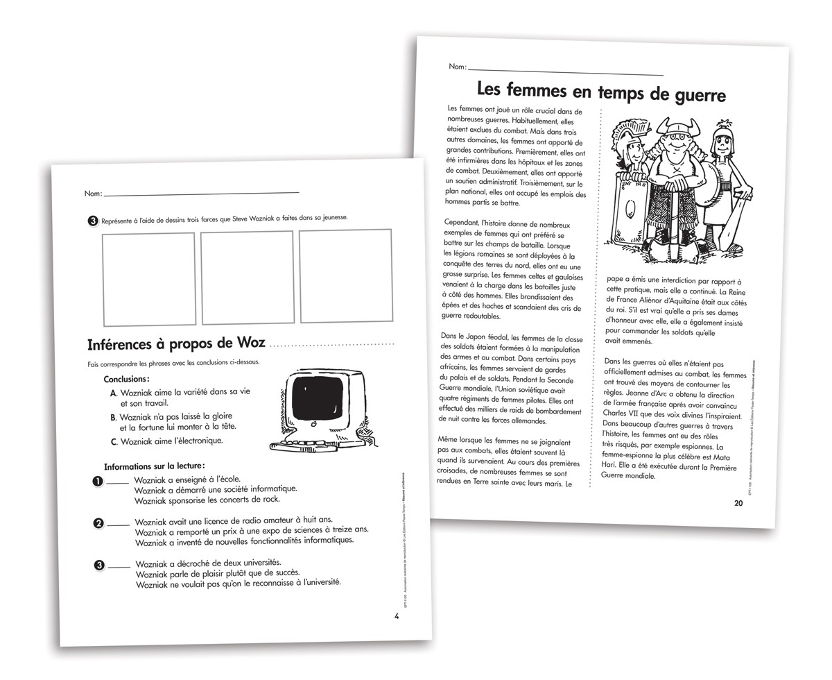 Habiletés de lecture - 3e cycle - Résumé et inférence - Version numérique