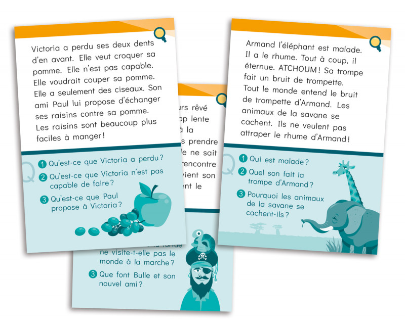 Cartes à lire - Ensemble 1re année - Primaire - Éditions Passe-Temps